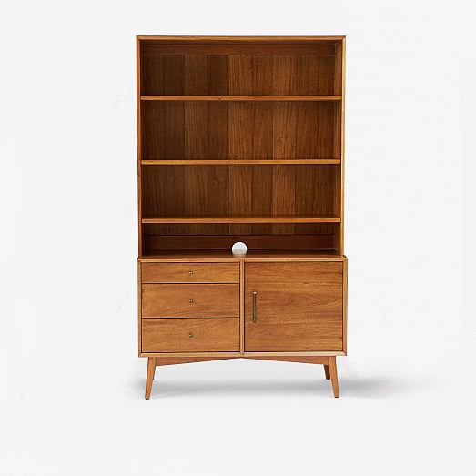 Mid-Century Media Tower - Wide (Acorn) | west elm