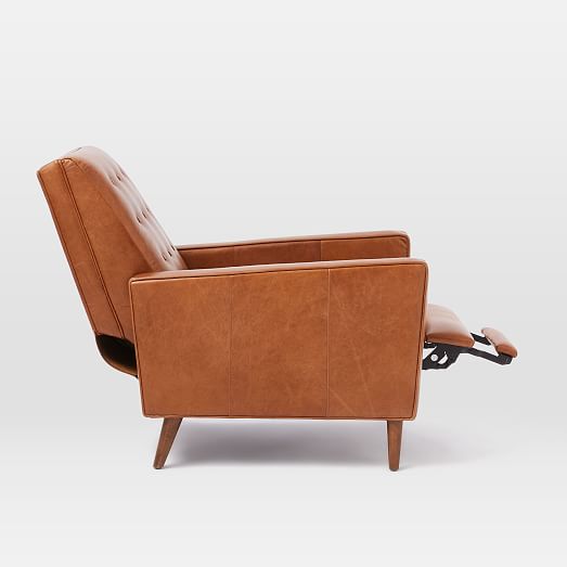 Rhys Mid-Century Leather Recliner | west elm