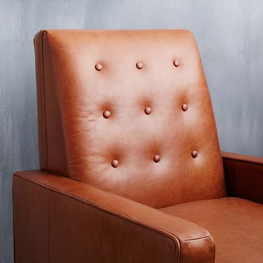 Rhys Mid-Century Leather Recliner | west elm