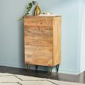 Roar + Rabbit™ Brass Geo Inlay Nightstand - Raw Mango | west elm