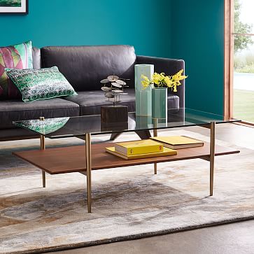 Mid-Century Art Display Coffee Table - Walnut | west elm