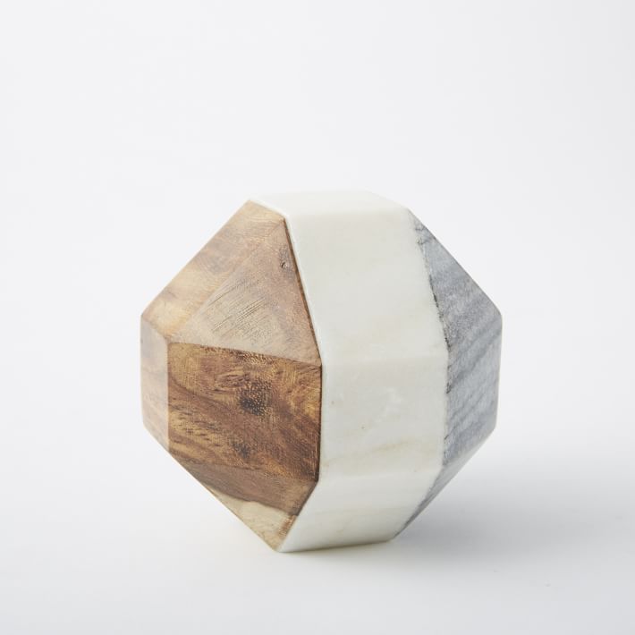 Marble + Wood Geometric Objects, Decorative Accents | west elm