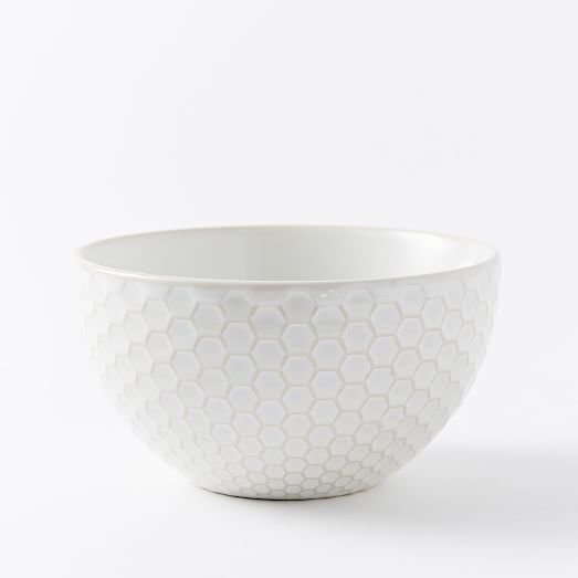 Textured Bowls (Set of 4) - White | west elm