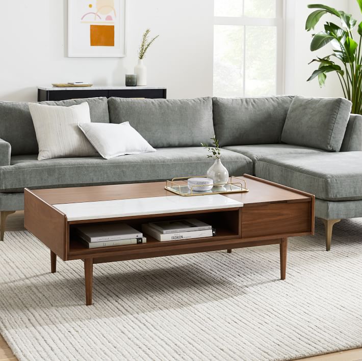Mid-Century Pop-Up Storage Coffee Table | West Elm